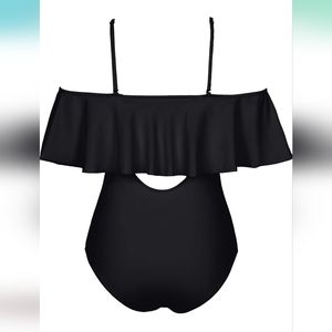 Tempt Me | Swim | Tempt Me One Piece Ruffled Off Shoulder Swimsuit ...